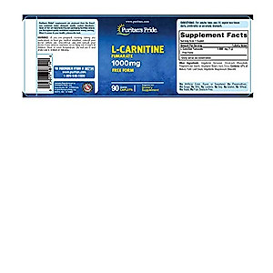 Puritan's Pride L-Carnitine Fumarate 1000 mg-90 Caplets