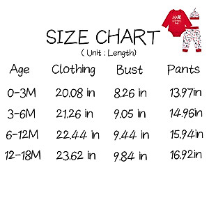 Baby Boys Girls My First Valentine's Outfit Set Heart Breaker Long Sleeve Bodysuit (6-12 Months) Red