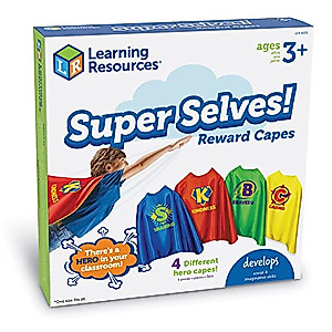 Learning Resources Super Selves! Reward Capes - 4 Pieces, Ages 3+ SEL Capes, Social Emotional Development Games, Language Skills, Hero Cape