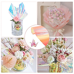 CRASPIRE Holographic Vinyl Orange Permanent Vinyl Roll 12" Craft Adhesive Vinyl Sheets for DIY Cup Wedding Party Birthday Car Decal Decor Sticker