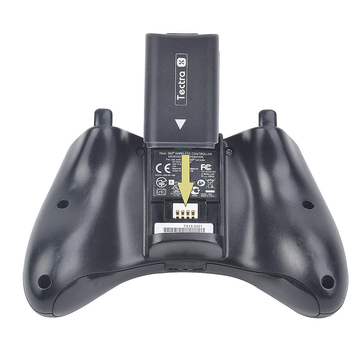 Tectra Replacement Battery for Xbox 360, 4pcs AA Ni-MH Rechargeable Battery Pack + 2pcs Battery Back Covers Holders for Xbox 360 Wireless Controller