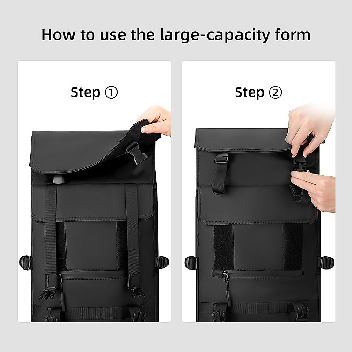 Muzee Vintage Laptop Backpack for Men, Travel Backpacks with USB Charging Port,Roll Top Backpack Fits 15.6Inch PC