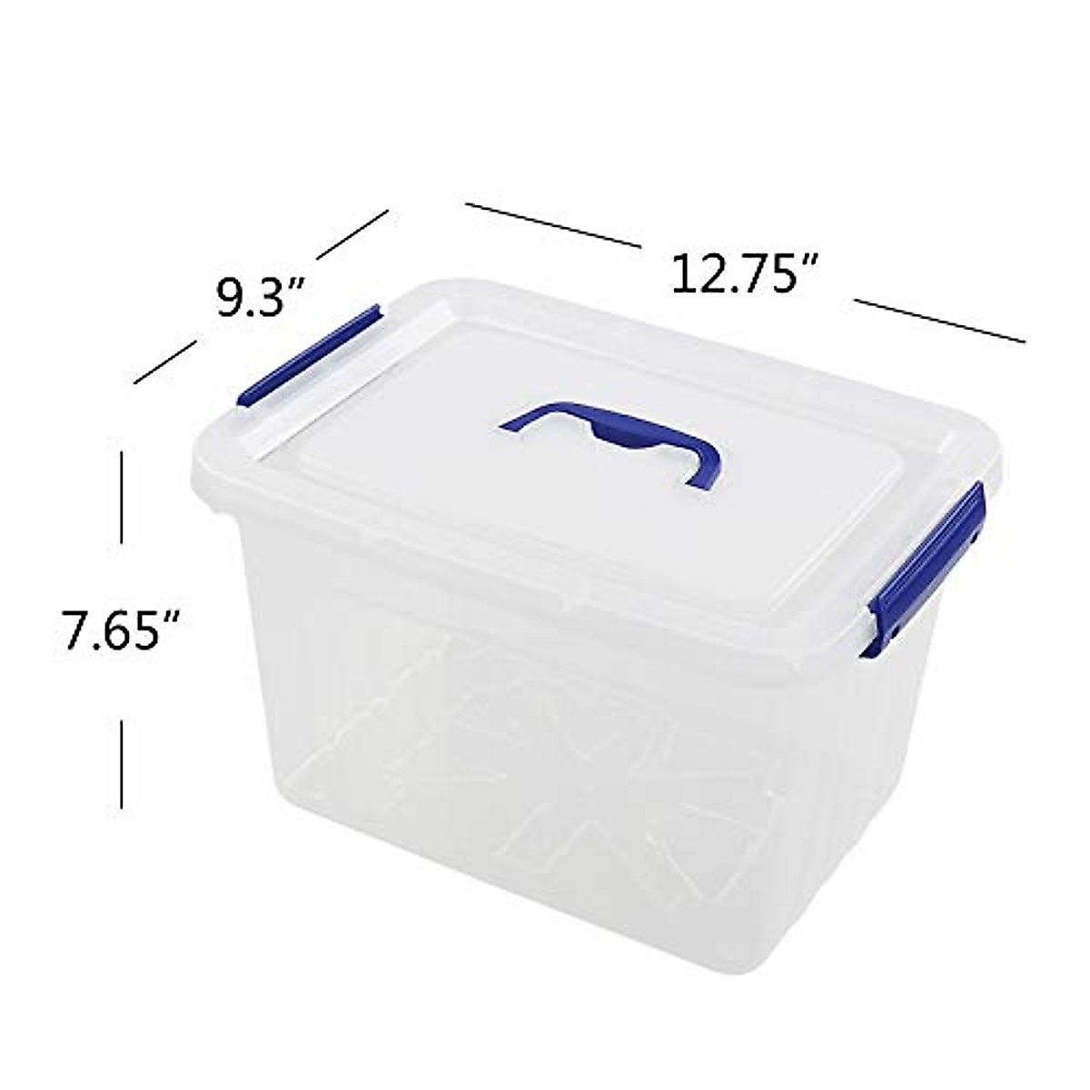 Wekioger Versatile Storage Organizer Plastic Bins with Lid, 12 Quart Latching Box, Set of 1
