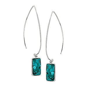 Silpada 'Oasis' Compressed Turquoise Drop Earrings in Sterling Silver