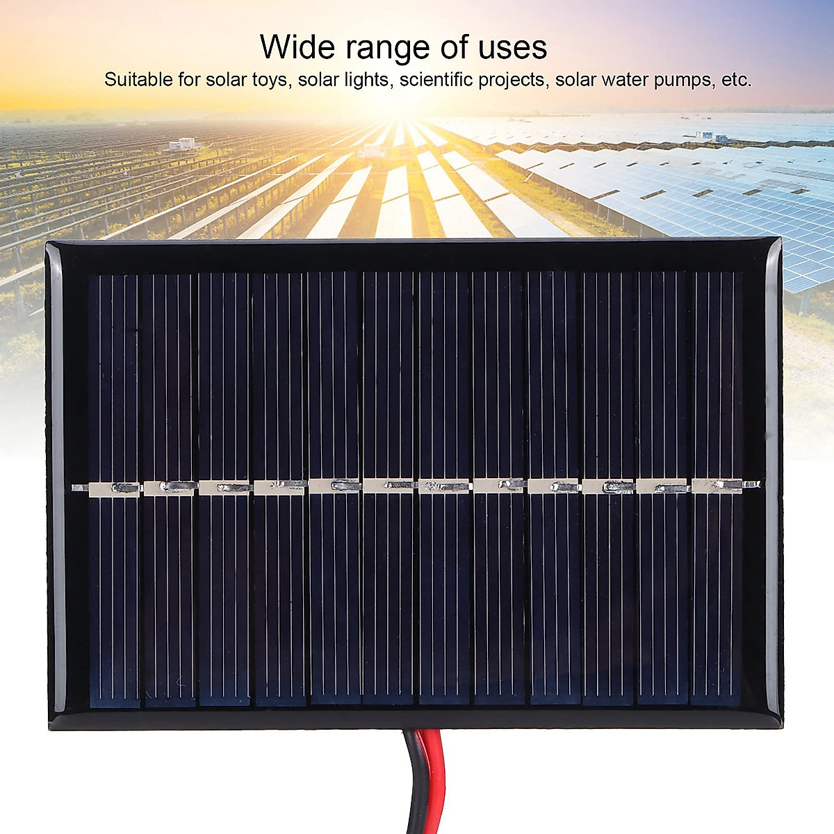 0.6W/6V Solar Panel Module DIY Polysilicon Solar Charger for Toys Lights 3.7V Battery