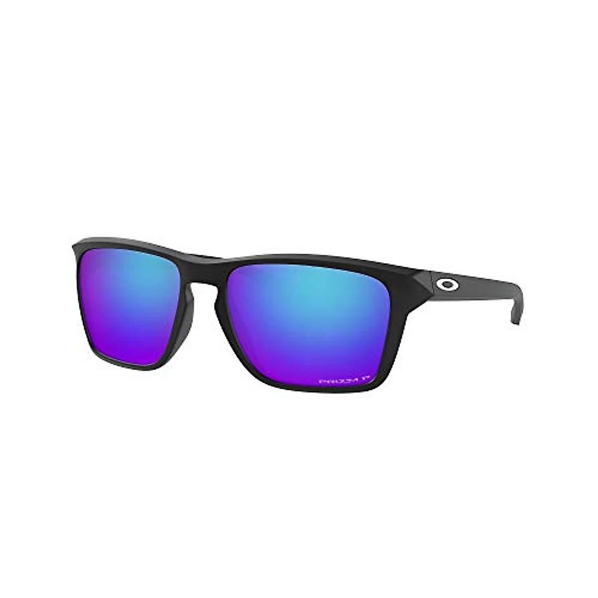 Oakley Men's OO9448 Sylas Rectangular Sunglasses, Matte Black/Prizm Sapphire Iridium Polarized, 57 mm