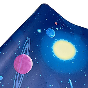 Yifasy Shelf Liner Universe Galaxy Self-Adhesive Drawer Paper Cartoon Wall Decor Kids Room Study Desk 118x17.7 Inch