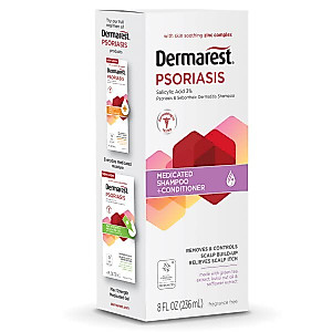 Dermarest Medicated Shampoo Plus Conditioner for Psoriasis, 8 fl oz (4 Pack)