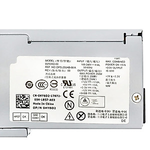 Upgrade D250AD-00 H250ad-00 250W Power Supply F250AD-00 Fit for Dell Optiplex 390 3010 Inspiron 530s 537s 540s 545s 546s 560s 570s 580s Vostro 200s 220s 230s 400s Studio 540s Slim DT System L250NS-00