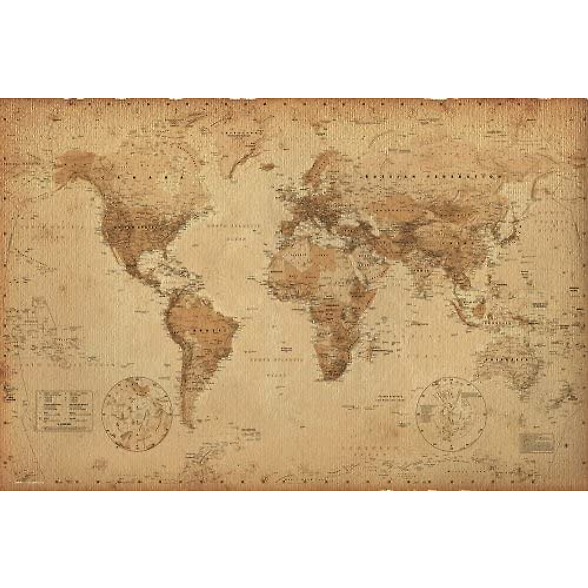 World Map (Antique) Art  24x36 Poster