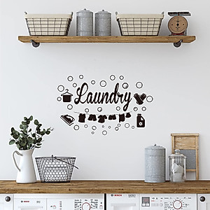 Summerjokes Laundry Funny Wall Sticker Decal Vinyl Sticker, Family Bathroom Toilet Spa Art Wall Decoration