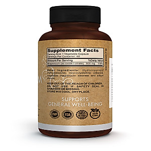 Pomona Wellness Magnesium Supplement, Extra Strength 500mg, Supports Healthy Bones, Sleep And Calm, Muscles & Teeth, Boosts Energy & Relaxation, Non-GMO, Vegan, 60 Capsules