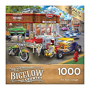 RoseArt - Chris Bigelow - Hot Rod Garage - 1000 Piece Jigsaw Puzzle for Adults