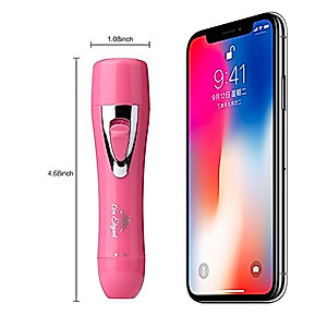 Rechargeable Facial Hair Removal for Women - Painless Nose Ear Eyebrows Trimmer Remover (Pink 2 in 1)