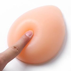YOPADO Silicone Breast Form Waterdrop 1 Piece, Without Nipple Prosthetic Enlargement Bra Enhancer Inserts Pads Fake Boobs for Crossdresser Mastectomy Prosthesis Cosplay(150g/Piece, Nude)