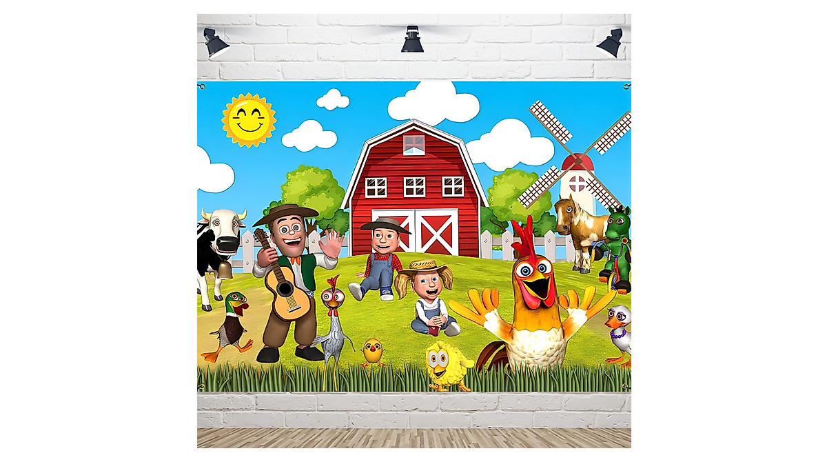 YRIOWMI 7x5 Zenon Farm Birthday Background