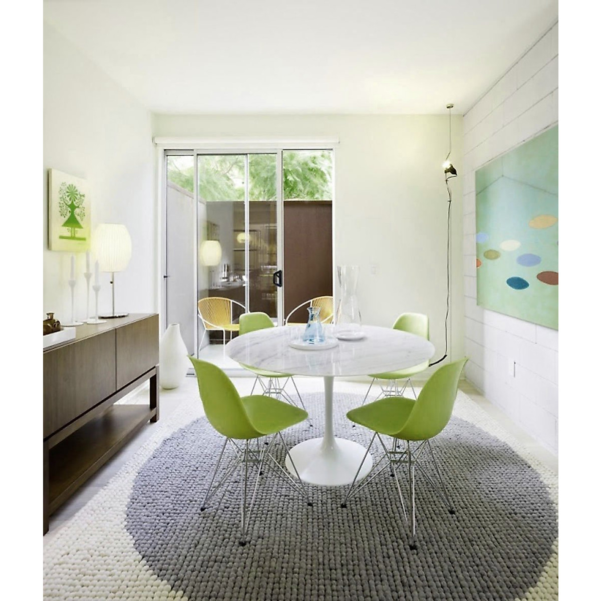 2xHome RayWire(Green) Dining Chair