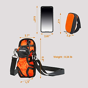 OYATON Water Bottle Holder with Adjustable Shoulder Strap, Portable Bottle Carrier Sling Bag Folds into Pouch for Easy Storage, Perfect for Walking, Hiking, Yoga, Gym, Kayaking and Travel (Orange)