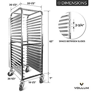 Front-Load Knock Down Bakery Rack All Stainless Steel, for Full Size Sheet Pans (1, For 20 trays)
