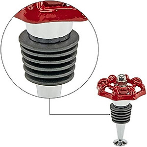 Fairly Odd Novelties Novelty Faucet Wine Bottle Stopper, Red, One Size