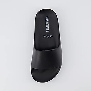 CUSHIONAIRE Women's Ninja platform slide sandal with +Comfort, Black 10
