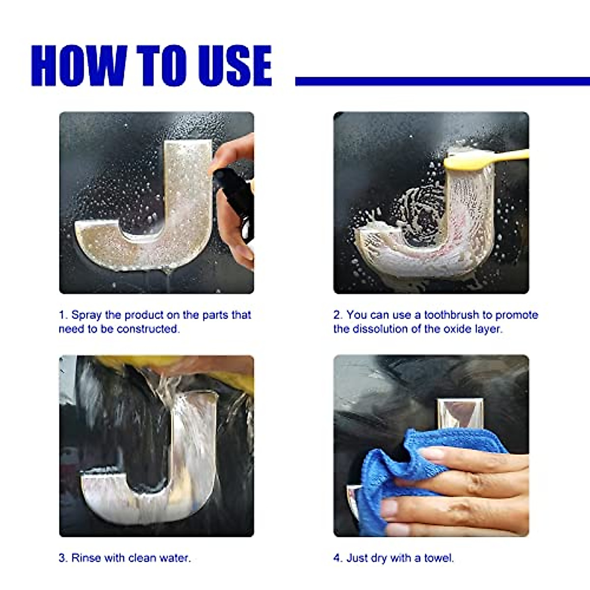 RAYHONG Rust Remover Spray - Multipurpose Rust Remover Rust Remover Rust Remover, Rustout Instant Remover Spray, Car Care Cleaning Rust Remover for Metal Parts