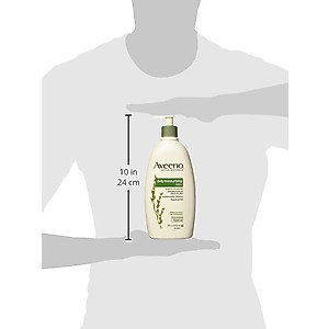 Aveeno Daily Moisturizing Body Lotion with Soothing Oat and Rich Emollients, Fragrance-Free, 18 Fl Oz