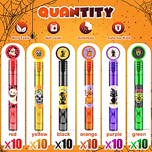 60 Pcs Halloween Bubble Wand, Halloween Party Favors for Kids, Party Supplies Mini Bubbles Bulk Halloween Toys Gifts Classroom Prizes for Toddlers Boys Girls Party, Easter Basket Stuffers Goodie Bag