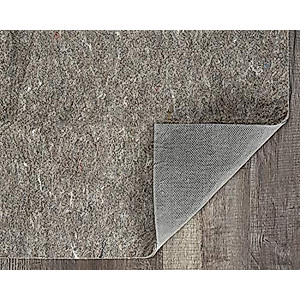 Linon PAD-UL04810 Underlay-Premier Plush & Multi Grey, 8 x 10