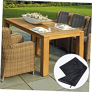 GANAZONO 2pcs outdoor furniture cover black chair covers sectional sofa covers black tablecloths outdoor tablecloths waterproof table cloths Oxford cloth air conditioning cover