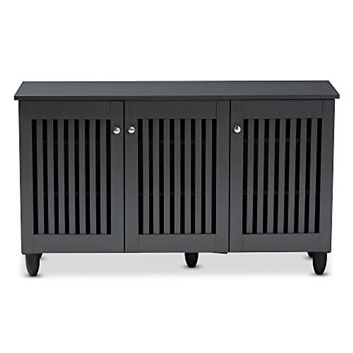 Baxton Studio Shoe Cabinets, One Size, Dark Gray