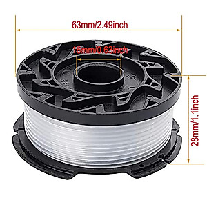 AF100 Replacement Spool for Black and Decker Weed Eater Spool,0.065" 30ft Line Spool for Black Decker Weed Wacker String,Replace AF-100 AF-100-BKP Spool for GH900 GH600 Weed Eater String(16+3+3 Pack)