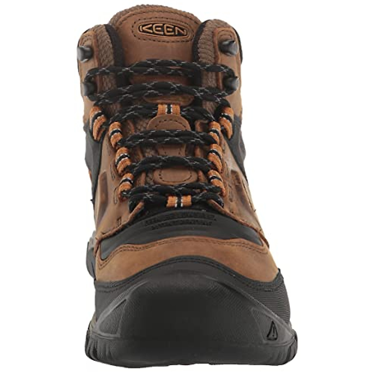 KEEN Men's Ridge Flex Mid Height Waterproof Hiking Boots, Bison/Golden Brown, 11.5 Wide