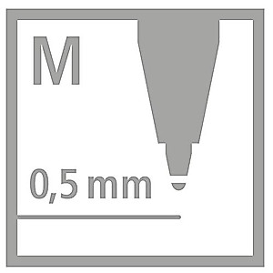 Stabilo Smartball Left Hand Pointball Pen Black Ink Cyan , Multicolored