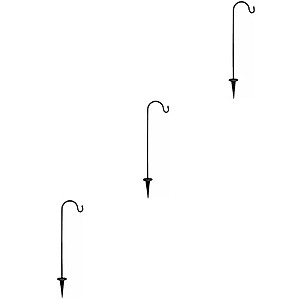 BESPORTBLE 24Inch Shepherd Hooks 3 Pack Garden Stakes Shepherds Hook for Garden Decor, Plant Hanger, Lantern Hook, Solar Light Hanging