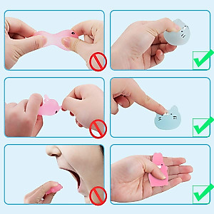 POKONBOY 23 Pack Squishies Mochi Squishy Toys Glow in The Dark Party Favors for Kids - Mini Kawaii Squishies Mochi Animals Stress Relief Squishy Pack Squishy Cat Squishys with Storage Box