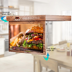 SYLVOX Kitchen TV,15.6 inch Under Cabinet TV, Televison for Kitchen, Smart TV Built-in APP Store, Support WiFi Bluetooth, 1080P Small TV for RV Camper, Bedroom, Boat