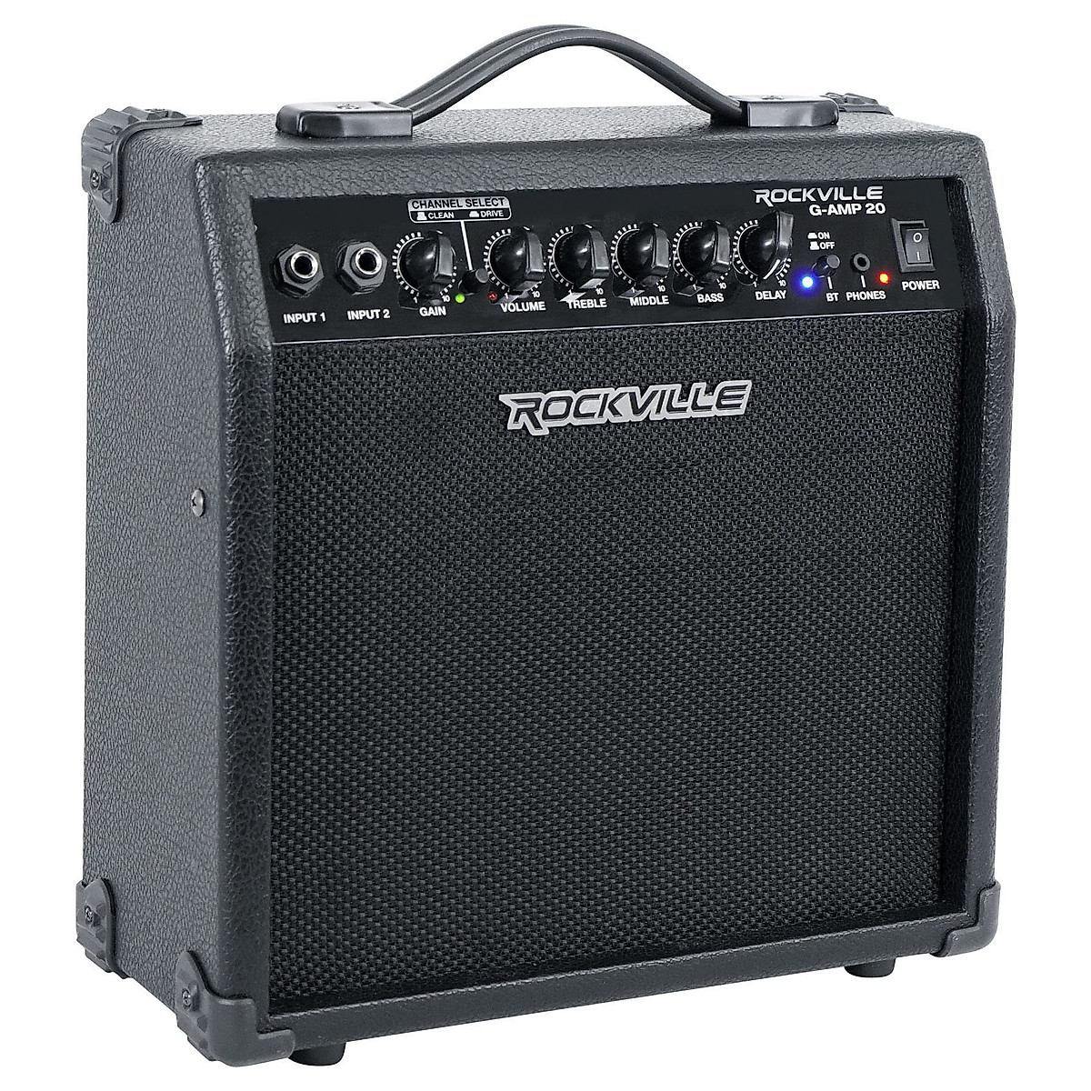 Rockville G-AMP 20w Guitar Amplifier Combo Amp Bluetooth/Delay+Mic+Headphones