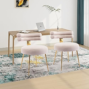 Dsnyu Beige Chair Accent, Modern Chair Velvet Armless Comfy Home Furniture for Living Room 19.29" Lx21.65 Wx28.35 H