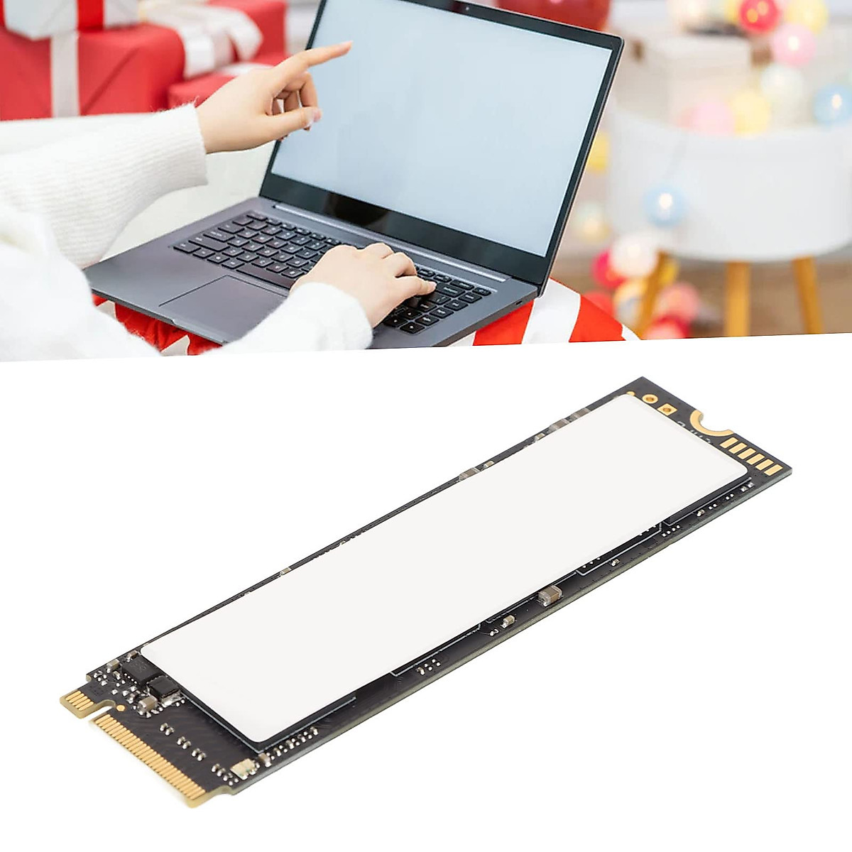 Computer SSD, M.2 M Key Interface Plug and Play PCB Material 4 Maximum Channels M.2 K300 SSD for Laptop for Desktop PC 128GB