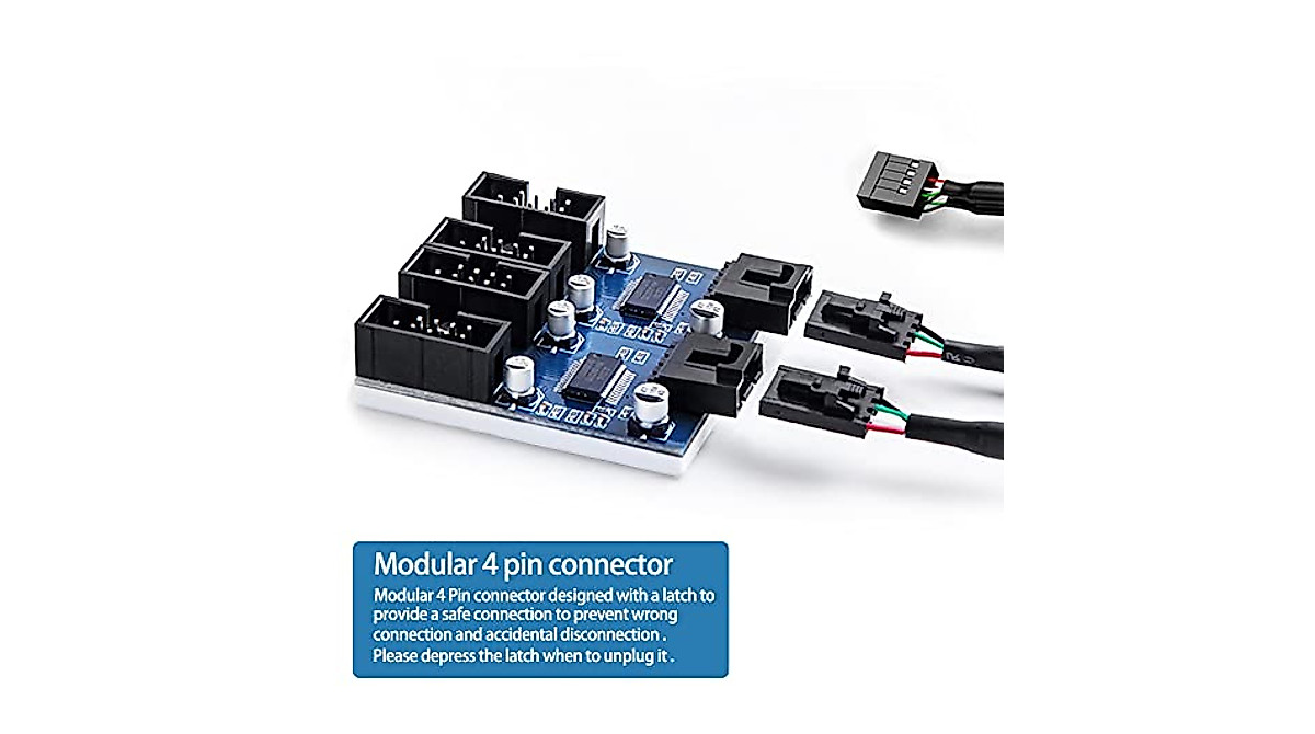 Expand Motherboard USB: 9Pin Header Splitter 1 to 4 Port Hub