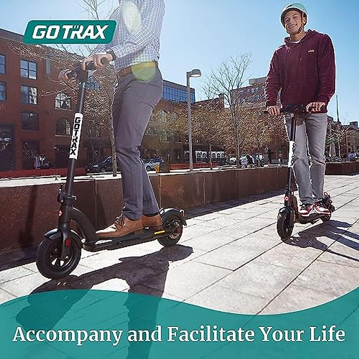 Gotrax APEX XL Commuting Electric Scooter - 8.5" Air Filled Tires - 15.5MPH & 15 Mile Range Folding E Scooter for Adults Commuters (Black)