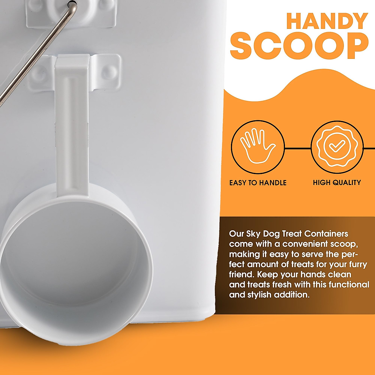 NewSky Dog Treat Container | Dog Treat Jar Set of 2 with Airtight Wooden Lid | Dog Treat Canister and Storage 7.8x6.2 & 7.3x5.5 | Dog Cookie Jar for kitchen Counter - Pet Treat Container – White