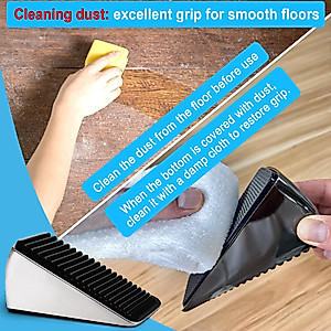 AIMAXINKE Strongest Large Door Stopper - Heavy Duty Tall Door Stop Wedge Door Stoppers for Bottom of Door, Tall up to 2.6 In Doorstop Zinc Alloy and Silicone Made Suits Any Heavy Door Any Smooth Floor