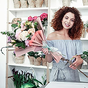 50 Sheets Flower Wrapping Paper Florist Bouquet Supplies Waterproof Flower Wrapping Paper Double Sided Colors Floral Paper Flower Packaging Bouquet Wrapping Paper for DIY Craft Gift, 22.8 x 22.8 Inch