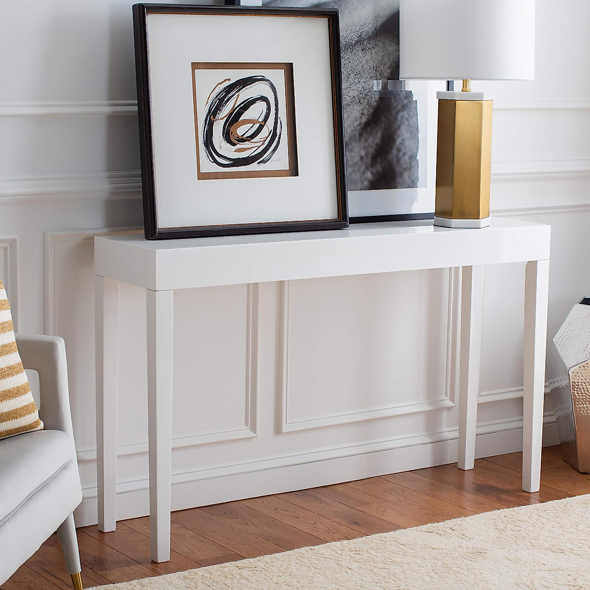Safavieh Home Collection Mid-Century Scandinavian Kayson Taupe Console Table