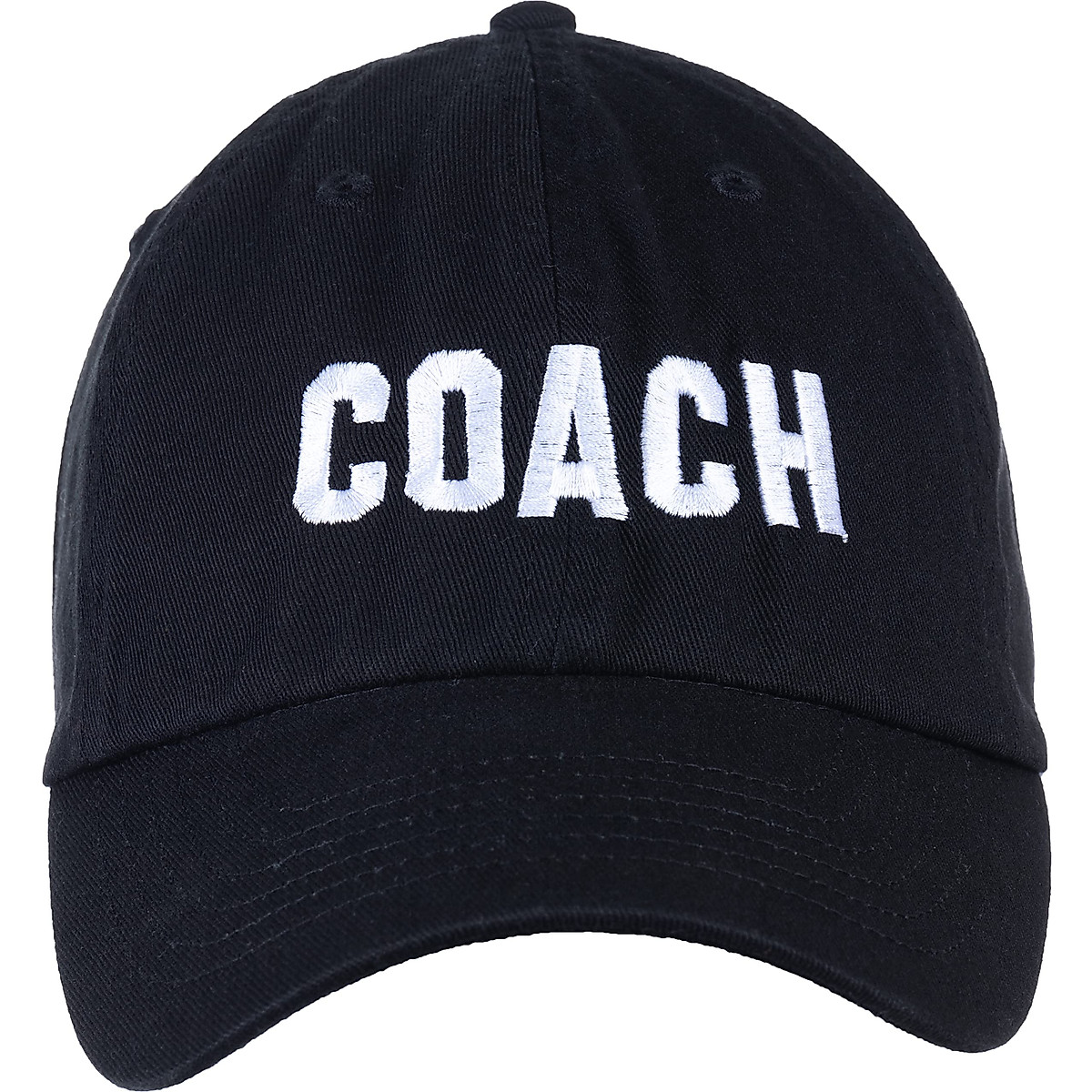 Ann Arbor T-shirt Co. Coach | Coaching Baseball Hat, Men & Women Team Cap - (Black, DadHat)
