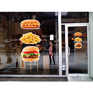 Hot Dog Fries Burger Concession Restaurant Food Truck Die-Cut Vinyl Sticker 10 inches