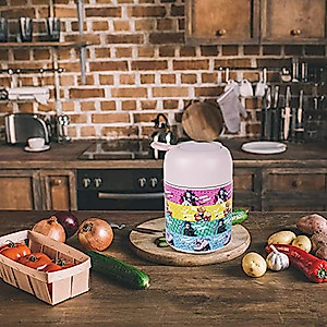 Maxerkeep Food Thermos Japanese Anime Kamado Tanjirou17oz Vacuum Insulated Soup Flask Stainless Steel Lunch Container for Hot Food,Food Jar for Toddlers & Kids