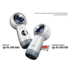 Samsung Gear 360 SM-R210 (2017 Edition) Spherical Cam 360 degree 4K Camera (International Version) (Renewed)